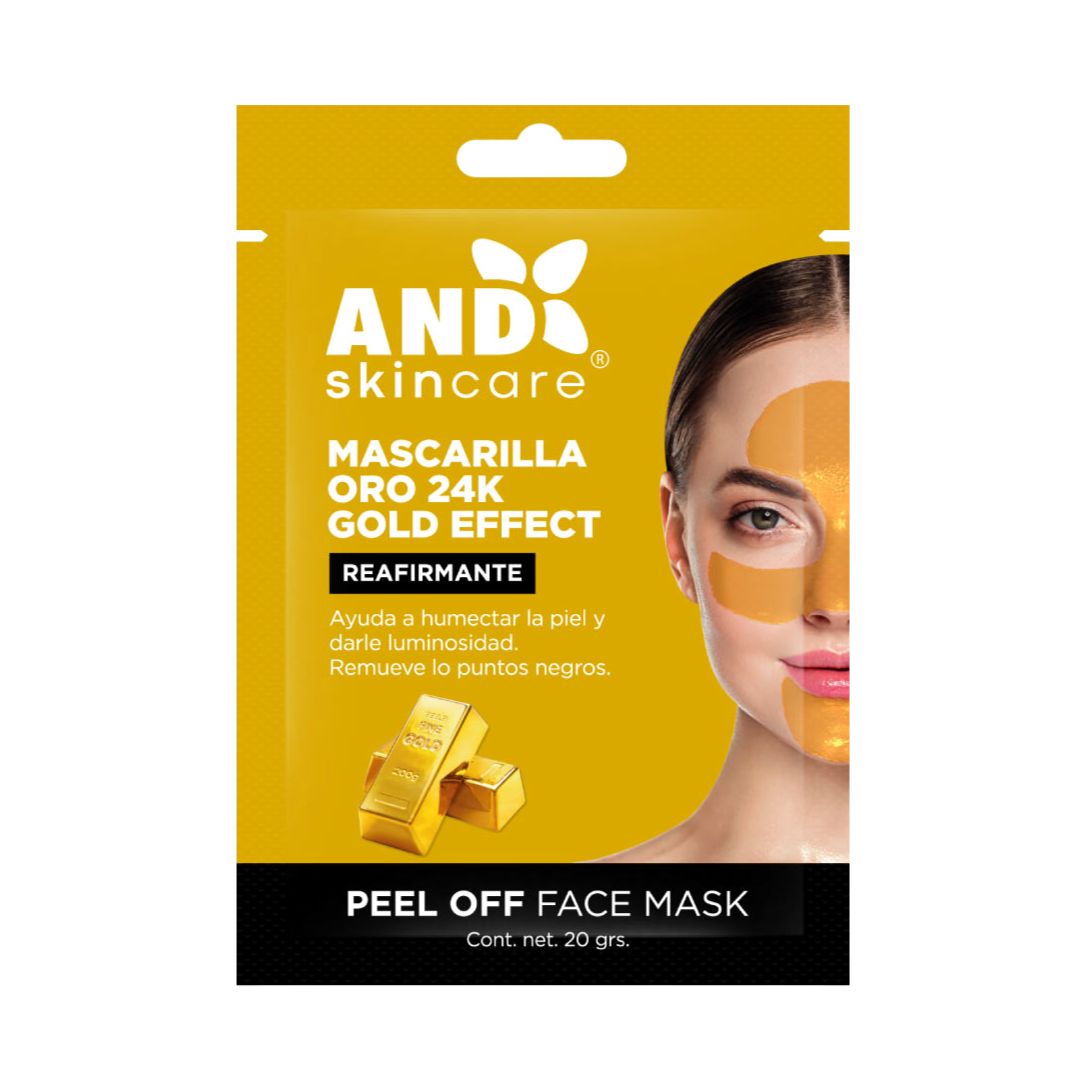 Mascarilla facial oro 24K Gold effect reafirmante – Cosmos Beauty